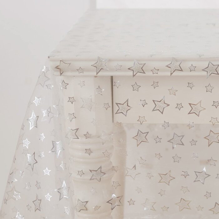 ISUNLIT Organza Sheer Rectangular Star Tablecloth | Wayfair
